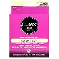 Amazon.com : Cutex Care Swipe and Go Nail Polish Remover Pads, 10 Count ...