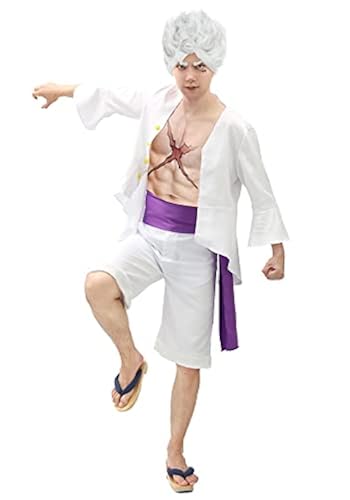 DAZCOS Luffy Cosplay Costume Luffy Gear 5 Nika Man Wano 5th Gear Outfit ...