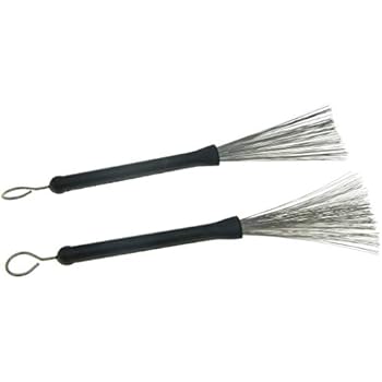 Amazon.com: Wire Retractable Loop End Drum Brushes for Jazz Drum Stick ...