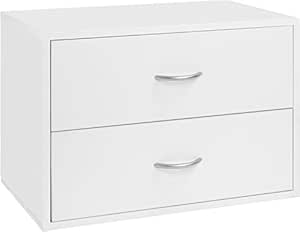 Amazon.com: Organized Living freedomRail 2 Drawer OBox - White ...