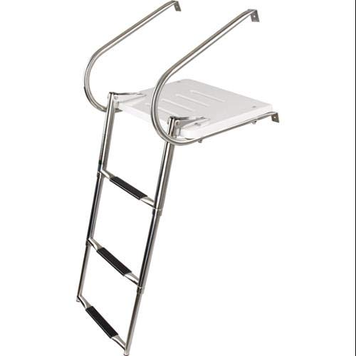 Fiberglass Swim Platform Stainless Ladder with telescoping 3-Step 2 ...