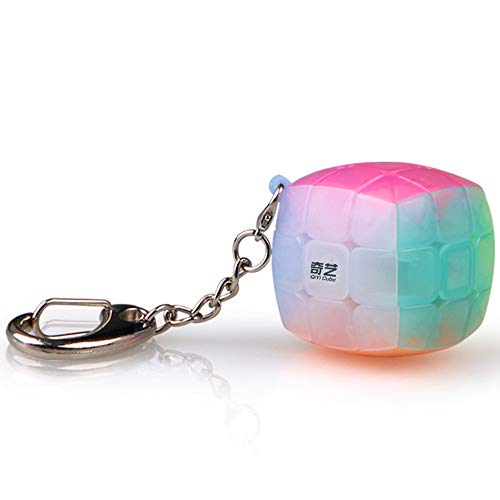 CuberSpeed Mini 3x3 Keychain Cube Jelly 3cm Keyring Cube Mofangge Magic ...