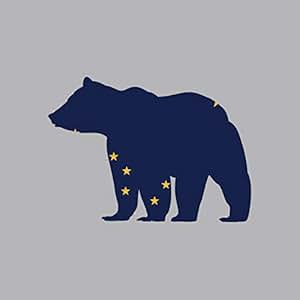 Amazon.com: Alaska State Shaped Bear Flag Sticker Vinyl Decal Sticker ...