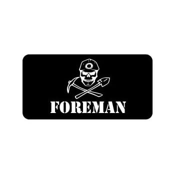 (3) Foreman Coal Miner Skull Mining Funny Hard Hat / Helmet Stickers ...