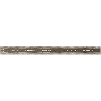 Mitutoyo 182-130, Steel Rule, 12"/300mm ( 1/32, 1/64", 1mm, 0.5mm), 3/ ...