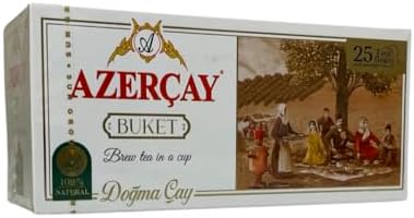 Azercay Black Tea Buket from Azerbaijan 25 Tea Bags Envelope 50g ...