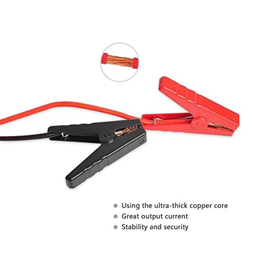 KUNCAN EC5 Jump Starter Cable with Battery Clamps - 12V Replacement Alligator Clips to EC5 ...