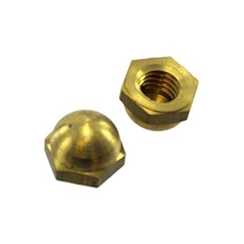 6/32 Brass Cap Nuts (Pack of 12): Acorn Nuts: Amazon.com: Industrial ...