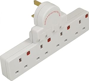 White 4 Way Plug-in Switched Extension Block: Amazon.co.uk: DIY & Tools