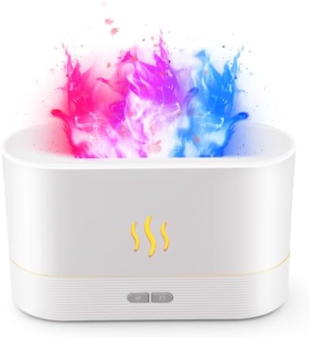 SENMUL Colourful Flame Aroma Diffuser Humidifier, Upgraded 7 Flames ...