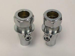 Isolating Heated Towel Rail Radiator Tails 15mm Compression Valve X 1/2 ...