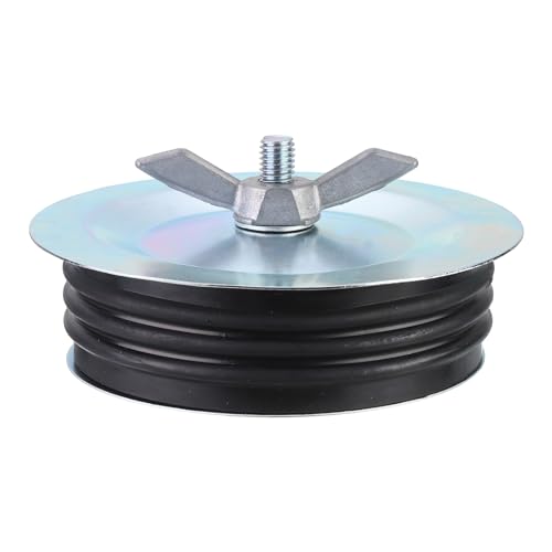 PATIKIL 6 Inch Sewer Cleanout Cap, Steel Mechanical Test Plug Expansion ...