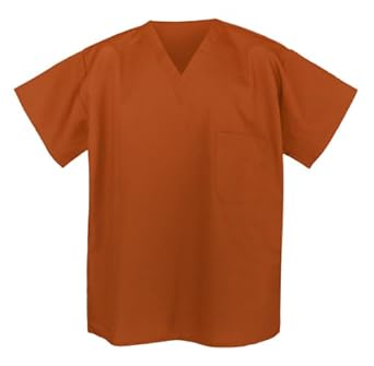 Amazon.com: Burnt Orange Scrub Shirts Burnt Orange Apparel Scrubs For ...