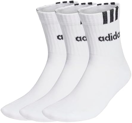 Adidas C 3S LIN 3P WHITE/BLACK NOT SPORTS SPECIFIC CREW SOCKS HT3437 ...