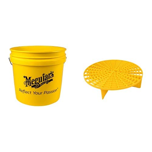Meguiar's Yellow Bucket, Car Wash Bucket for Water and Suds - 3.5 ...