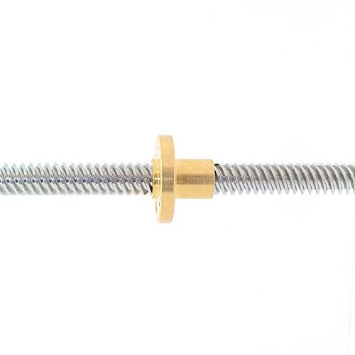 ReliaBot 360mm T8 Tr8x8 Lead Screw And Brass Nut (Acme Thread, 2mm ...