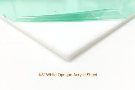Amazon.com: White Opaque Plexiglass Acrylic Sheet - 1/8" Thick Cast (18 ...