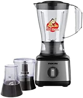 سعر Nikai Blender 3 In 1 With Chopper Dry Mill 500W Grey 42X19.4X19.4 ...