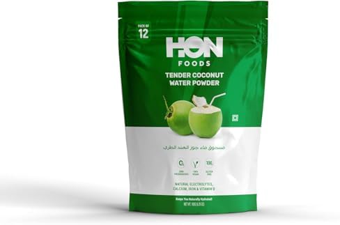 HON FOODS Tender Coconut Water Powder – Hydrating Electrolyte Drink Mix ...