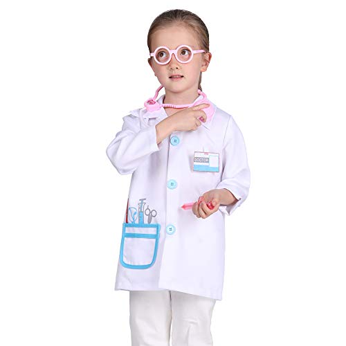 Doctor Costume for Kids Doctor Coat Halloween Role Play Dress Outfit ...