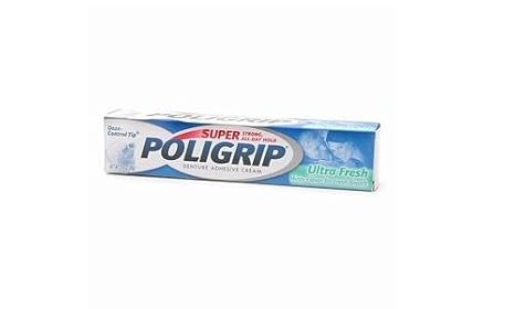 Amazon.com : Super PoliGrip Denture Adhesive Cream, Ultra Fresh Minty ...
