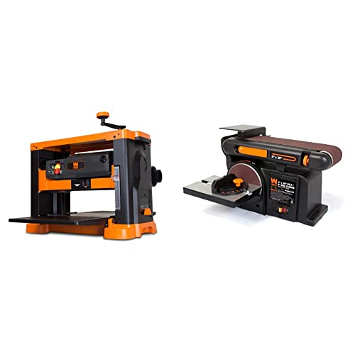 WEN PL1303 15-Amp 13-Inch Three-Blade Benchtop Thickness Planer, Black ...