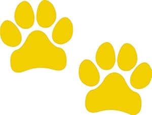 Amazon.com: Paw Prints, Yellow, Pawprints, Paws, Dog, Puppy, Pup, Mutt ...