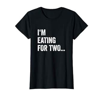 Amazon.com: Womens Eating For Two Drinking For Three Couples Shirts ...
