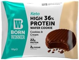 Born Winner Keto Cookies N Cream Wafer Protein Bar, 60 g price in Saudi ...