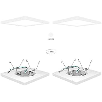 AVANLO 4 Pack 9 Inch Dimmable LED Square Flush Mount Recessed Retrofit ...