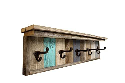 Amazon.com: Personalized Reclaimed Barn Wood Coat Rack with 4 inch Deep ...