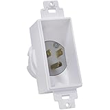 Leviton 688-W 15 Amp, 125 Volt, 1 Gang Recessed Single Receptacle ...