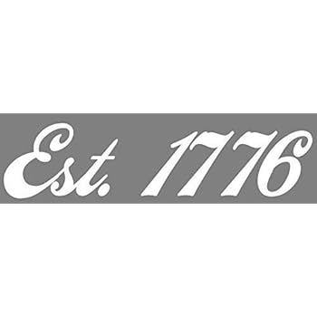 Amazon.com: ION Graphics Patriotic Decal - EST. 1776 White Vinyl ...