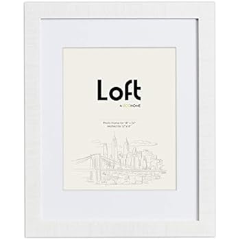Amazon.com - 18x24 White Picture Frame - Matted for 12x18, Frames by ...