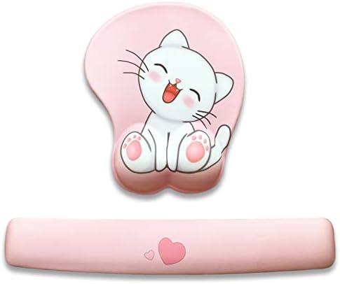 Cute Pink Keyboard Wrist Rest and Mouse Wrist Rest Support Mouse pad ...