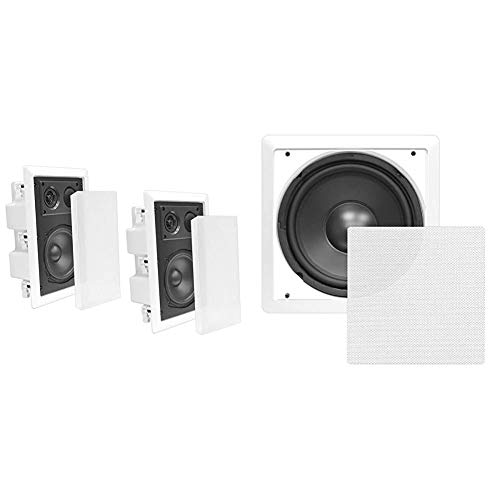 Pyle Ceiling Wall Mount Enclosed Speaker 400 Watt Stereo In Wall In