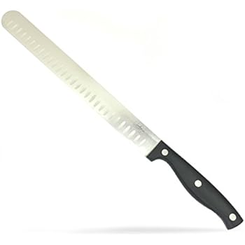 Amazon.com: 12-inch Straight Butcher Knife, Black Handle - Extremely ...