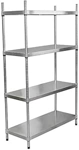 Amazon.com: Ggbin 4-Tier Stainless Steel Adjustable Storage Shelves ...