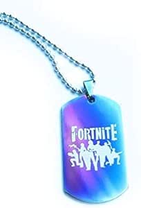 Fortnite Battle Royale Necklace Stainless Steel Tag Charm Pendant with ...