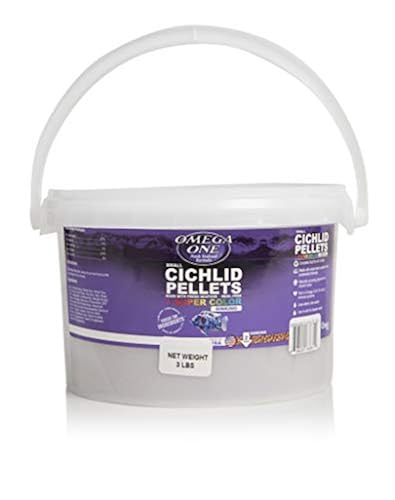 Omega One Super Color Sinking Cichlid Pellets, 2mm Small Pellets, 3 lb ...