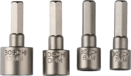 Bosch 2609255904 Socket Spanner Set With Hex Shank Arbor (4 Pieces ...