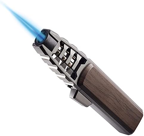 Zoocura Big Jet Butane Torch Lighters,6.7 Inch Refillable Windproof Jet Flame Adjustable Butane ...