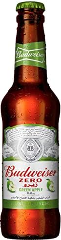 Budweiser Zero Non Alcoholic Green Apple Flavor Malt Beverages Bottle ...
