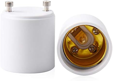 2 Pack JACKYLED GU24 to E26 Adapter, Up to 392℉ Heat Resistant Converts ...