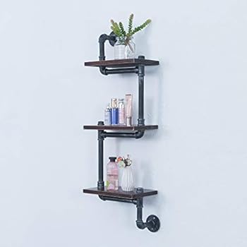 Amazon.com: Corner Pipe Shelf - Industrial Chic - Rustic Modern - Pipe ...