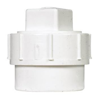 Canplas 193702AS PVC Female Cleanout Adapter with Plug, 2-Inch, White ...