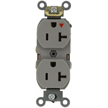 Leviton 5362-IG 20-Amp, 125 Volt, Industrial Series Heavy Duty ...