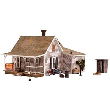 Amazon.com: Model Power HO Scale Building Kit - Hunter's Log Cabin ...