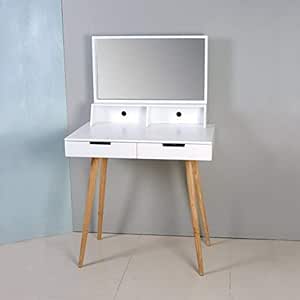 ViscoLogic Vogue Makeup Vanity Dressing Table with Removable Mirror ...
