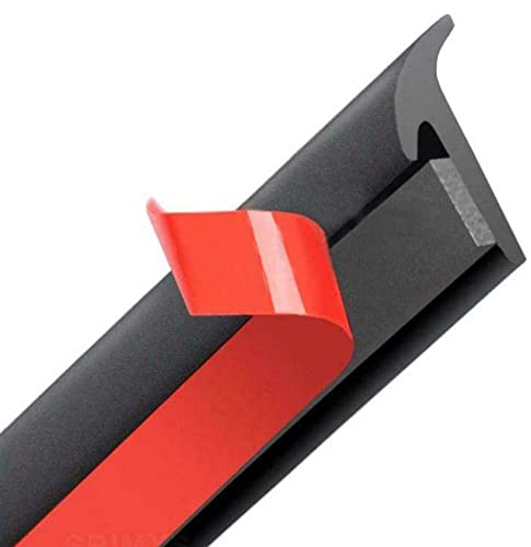16.4FT 5M T-Shape Rubber Seal Strip Weatherstrip Universal Self ...